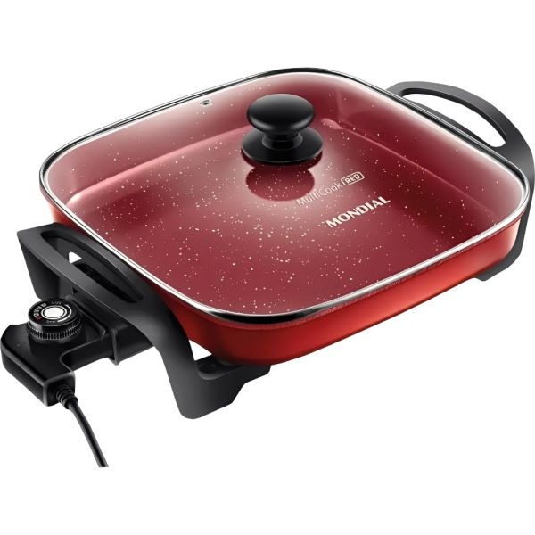 OLLA ELECTRICA MONDIAL MULTICOOK RED CERAMIC PE-49-RC