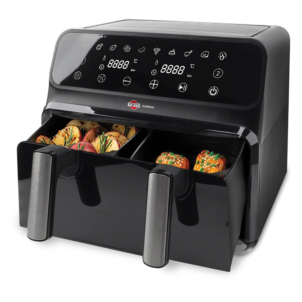 FREIDORA TOKYO SUPREMA AIR FRYER 8L DOBLE CANASTA T2895